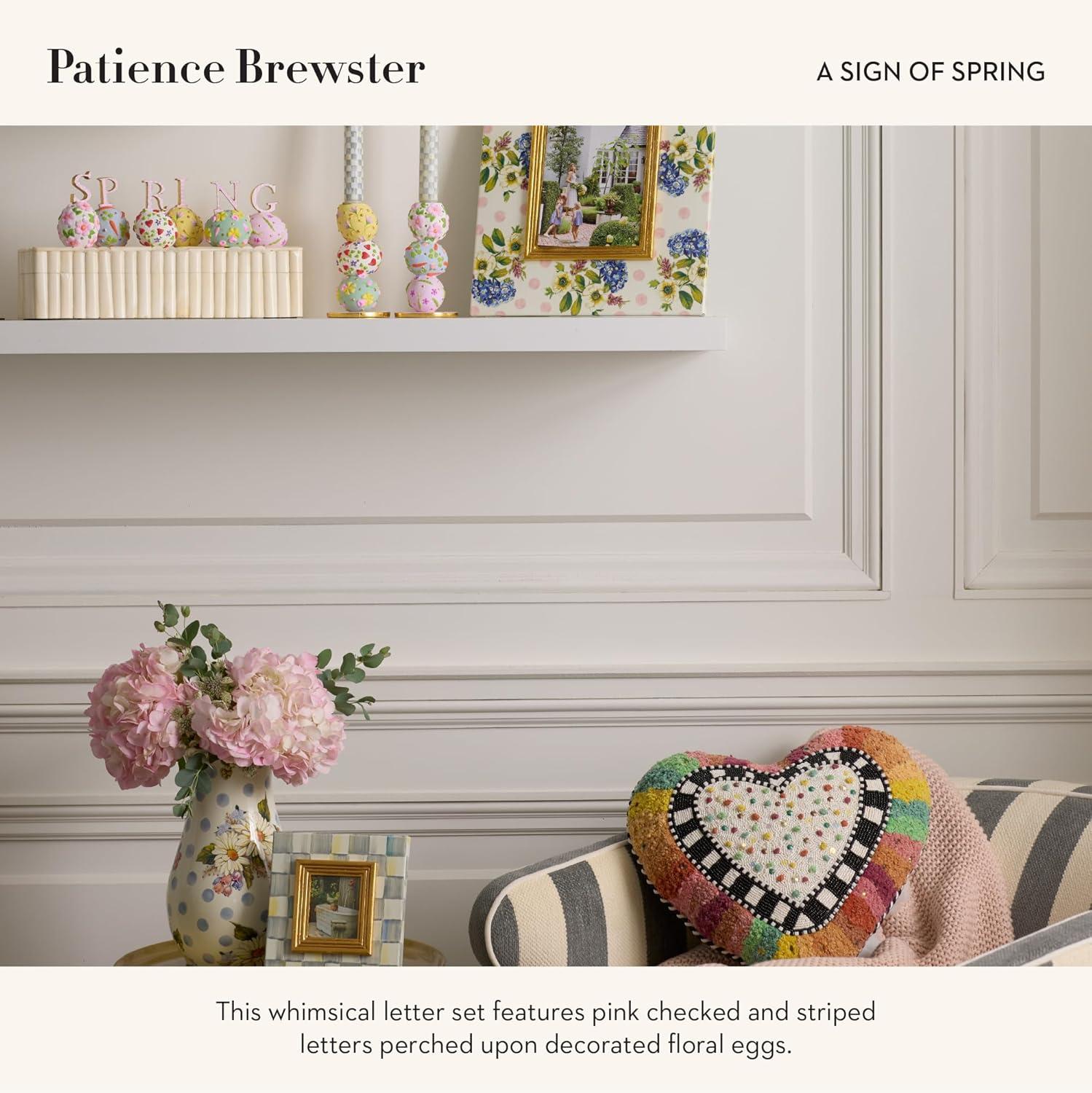 MACKENZIE-CHILDS Patience Brewster “Spring” Letter Set, Easter Home ...