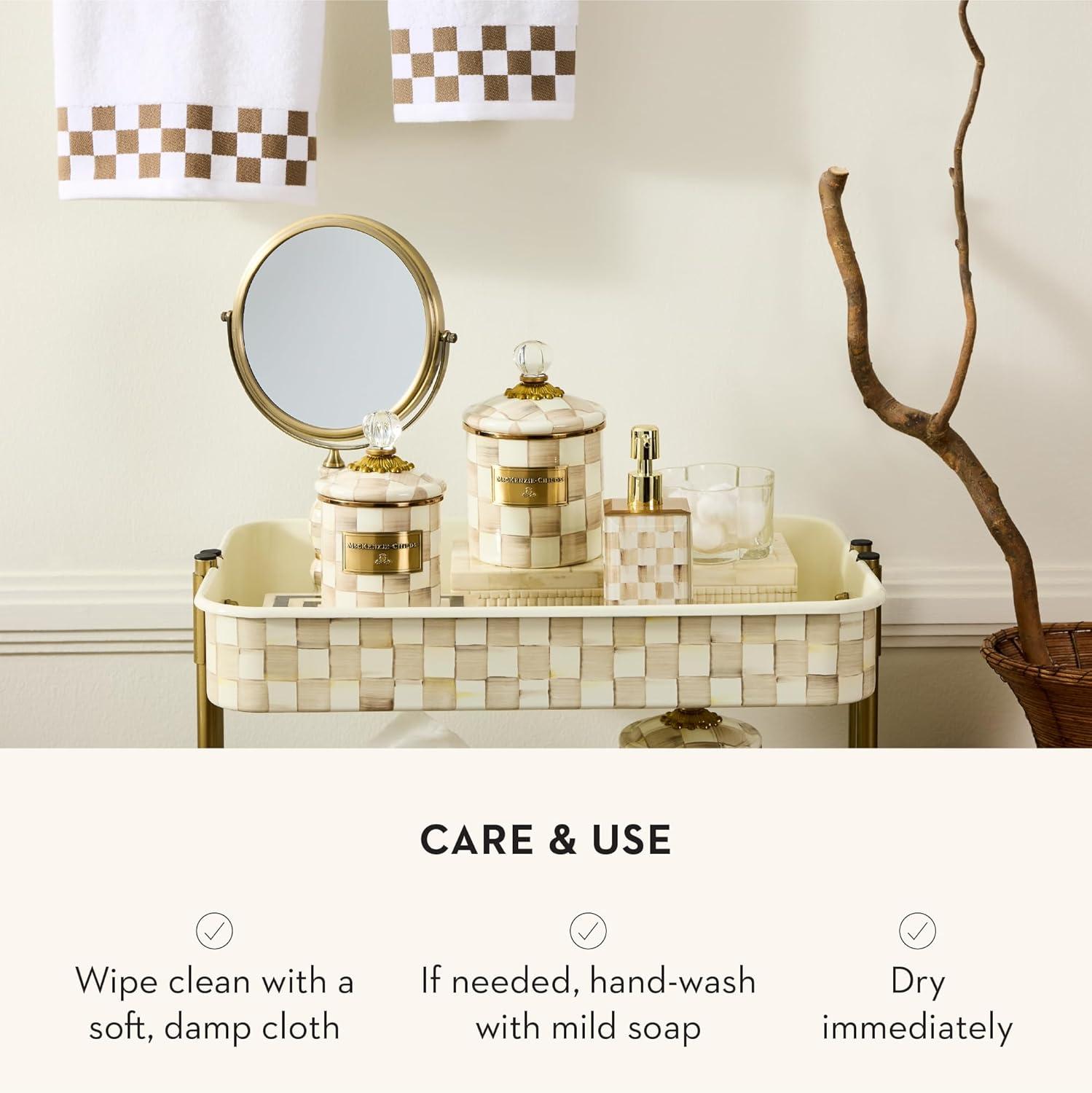 MACKENZIE-CHILDS Demi Enamel Canister, Kitchen Storage Container with ...