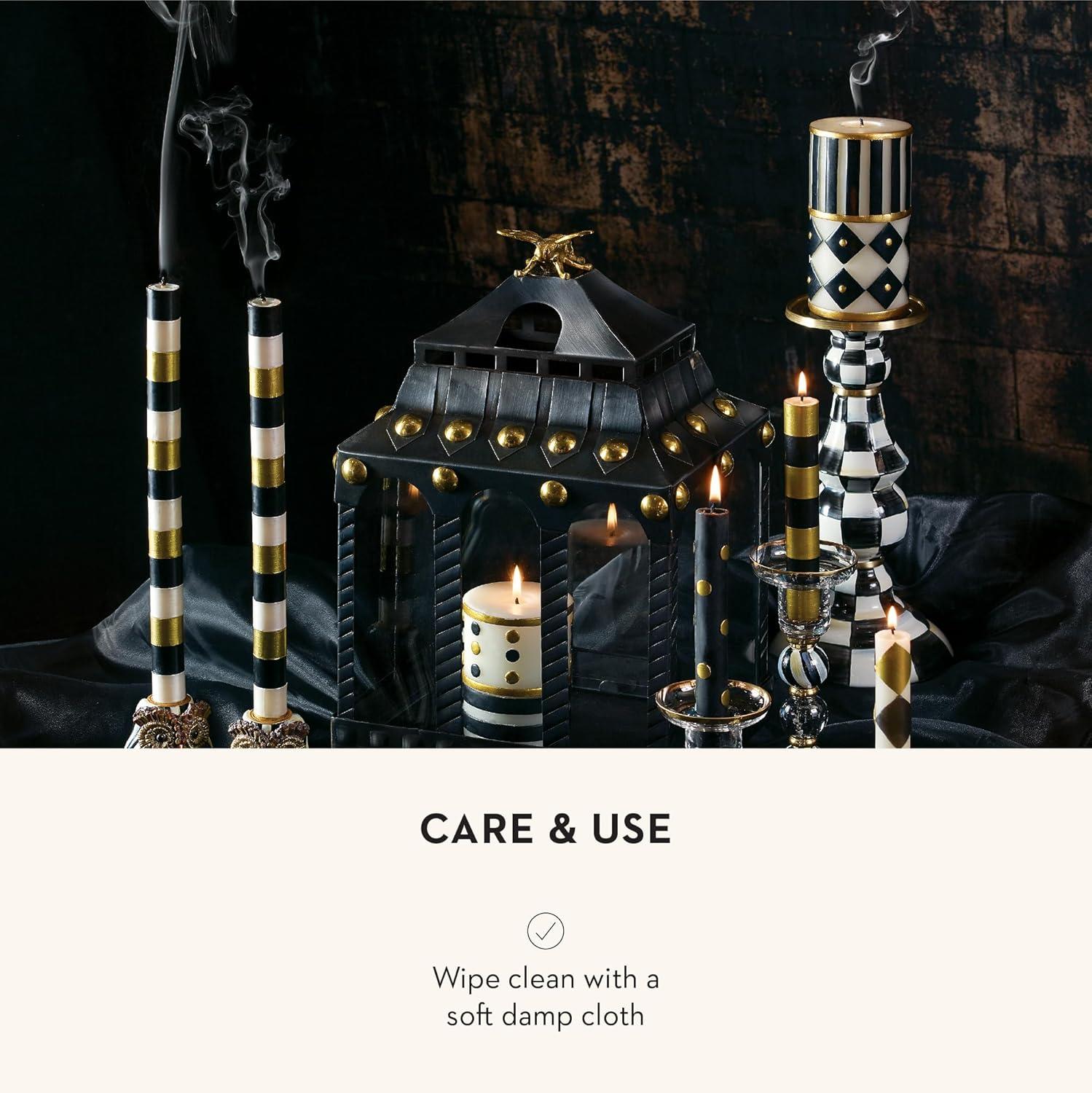 MACKENZIE-CHILDS Enamel Pillar Candlestick, Cute Pillar Candle Stand ...