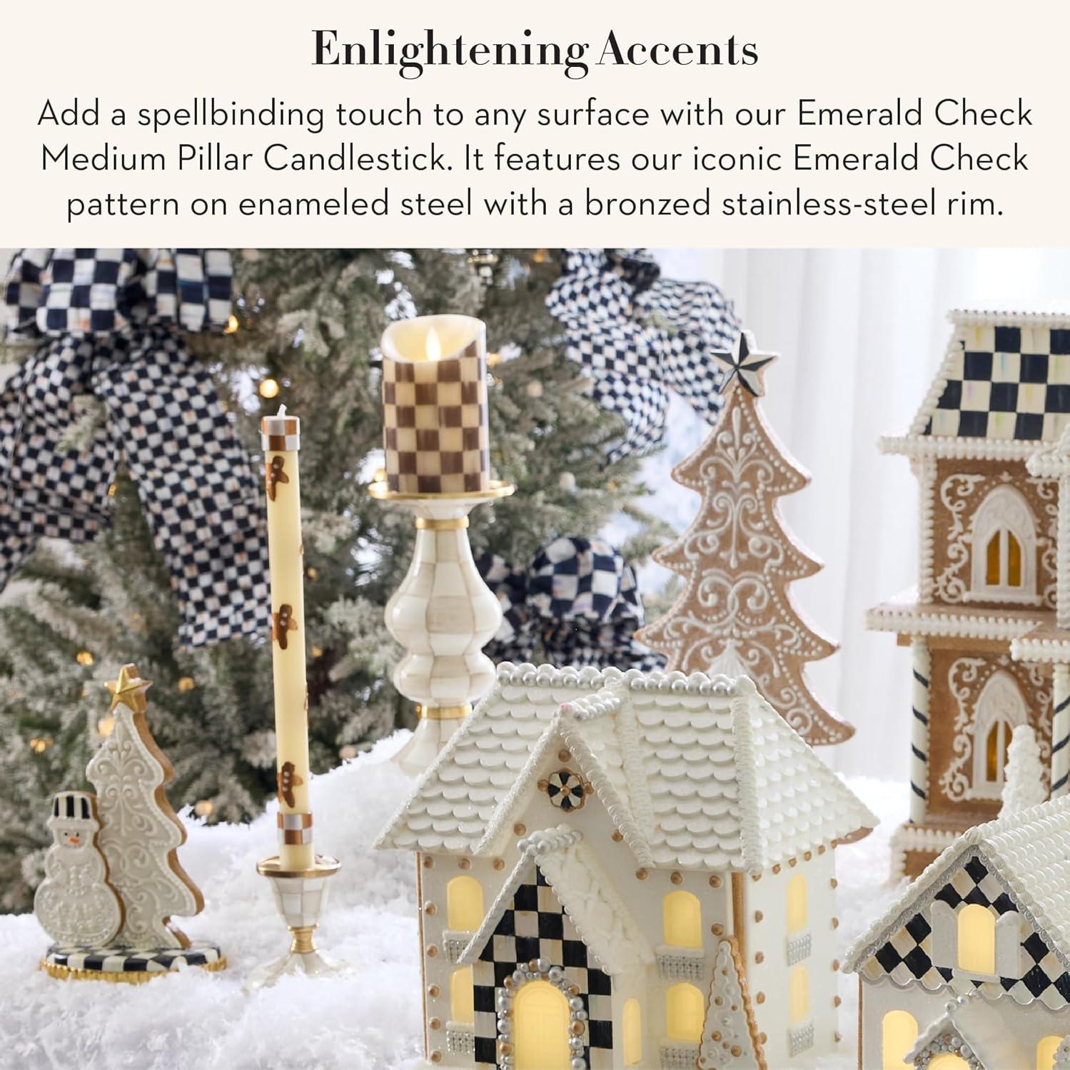 MACKENZIE-CHILDS Enamel Pillar Candlestick, Cute Pillar Candle Stand ...