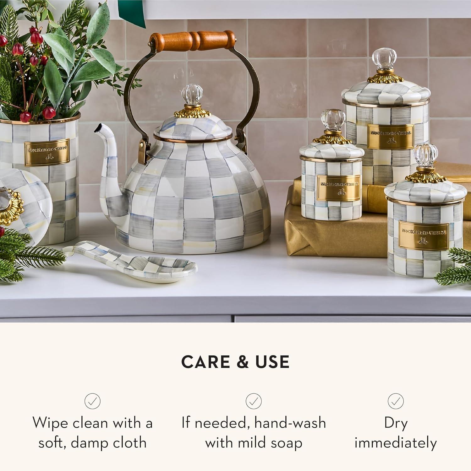 MACKENZIE-CHILDS Enamel Spoon Rest, Kitchen Utensil Rest and Spoon ...