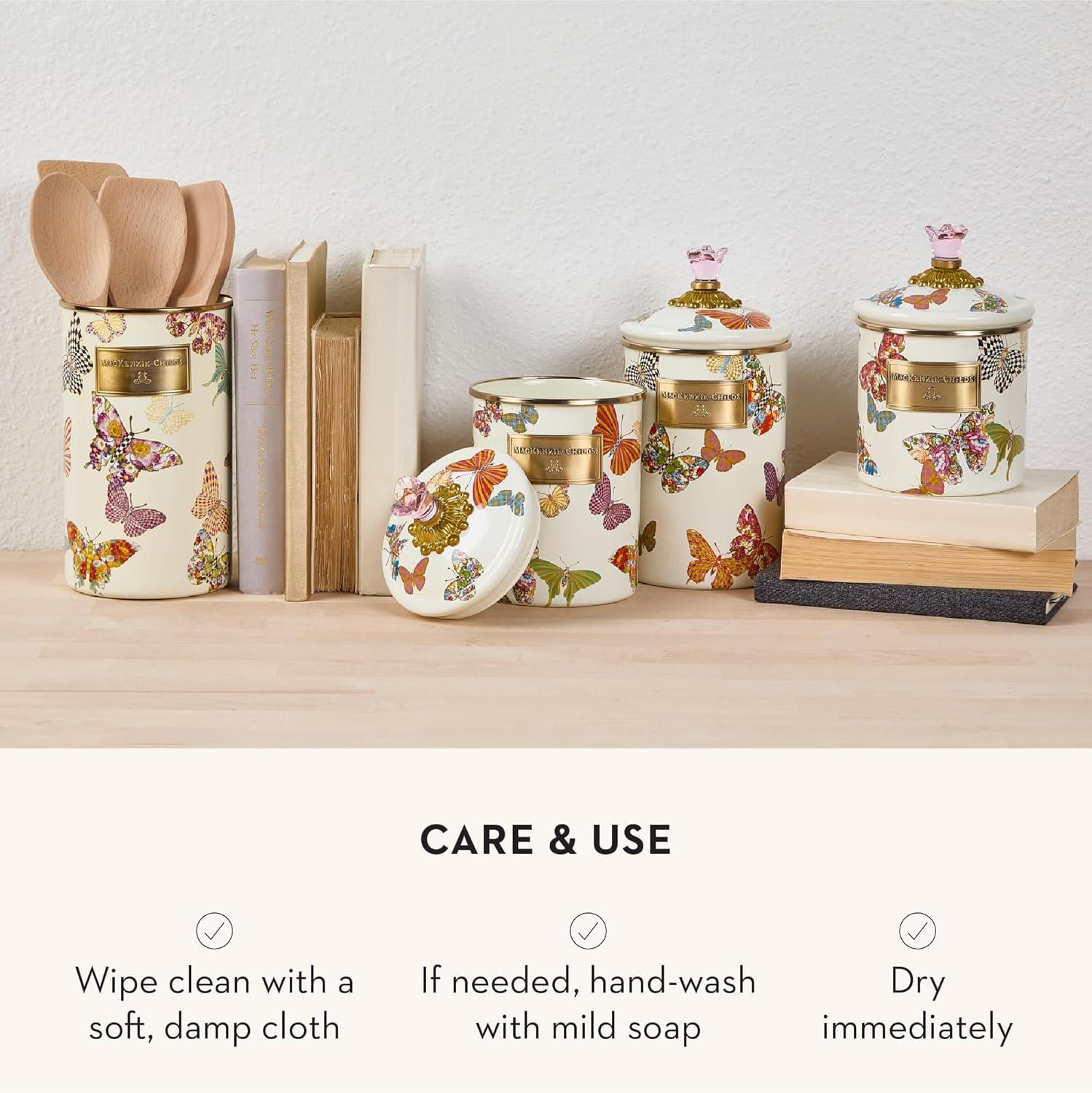 MACKENZIE-CHILDS Enamel Utensil Holder, Kitchen Utensil Holder for ...