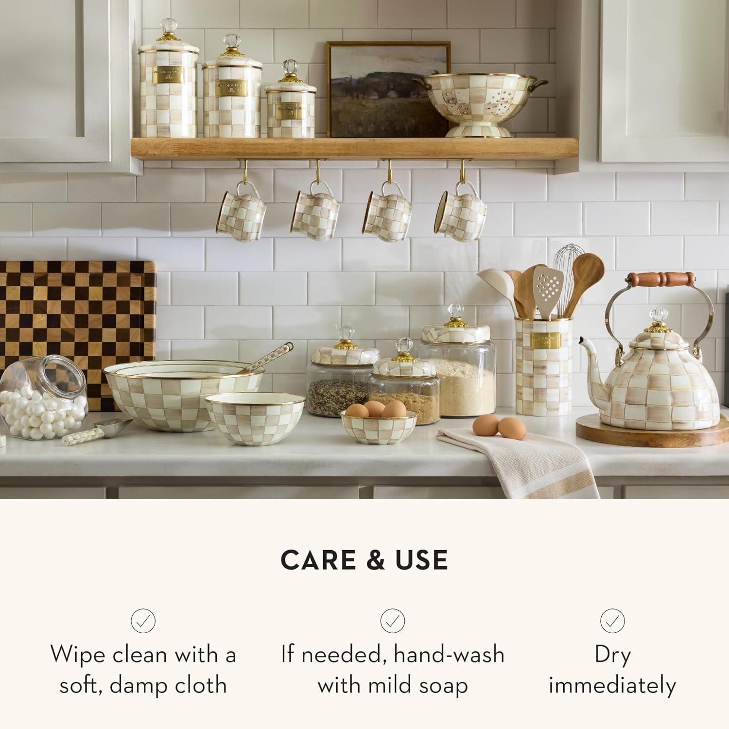 MACKENZIE-CHILDS Enamel Utensil Holder, Kitchen Utensil Holder for ...