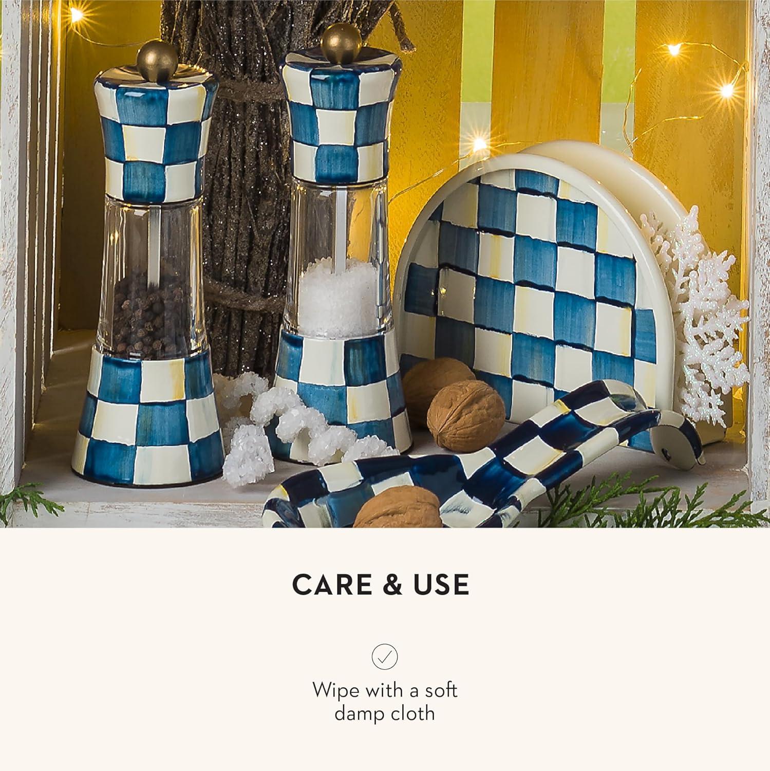 MACKENZIE-CHILDS Enamel Grinder, Refillable Manual Salt Grinder and ...