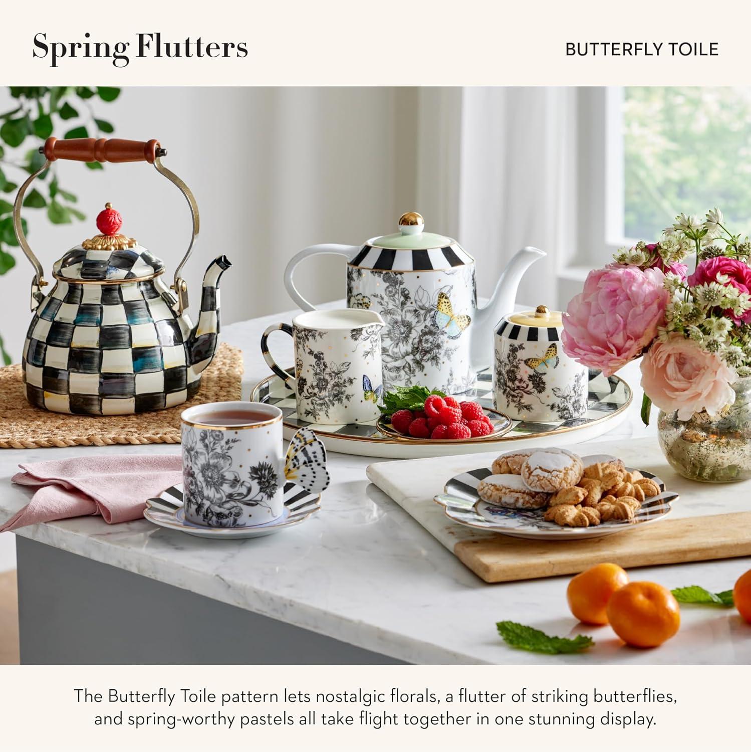 MACKENZIE-CHILDS Farmhouse Salt and Pepper Shaker Set, Ceramic Salt and ...