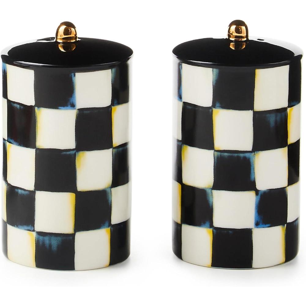 MACKENZIE-CHILDS Farmhouse Salt and Pepper Shaker Set, Ceramic Salt and ...