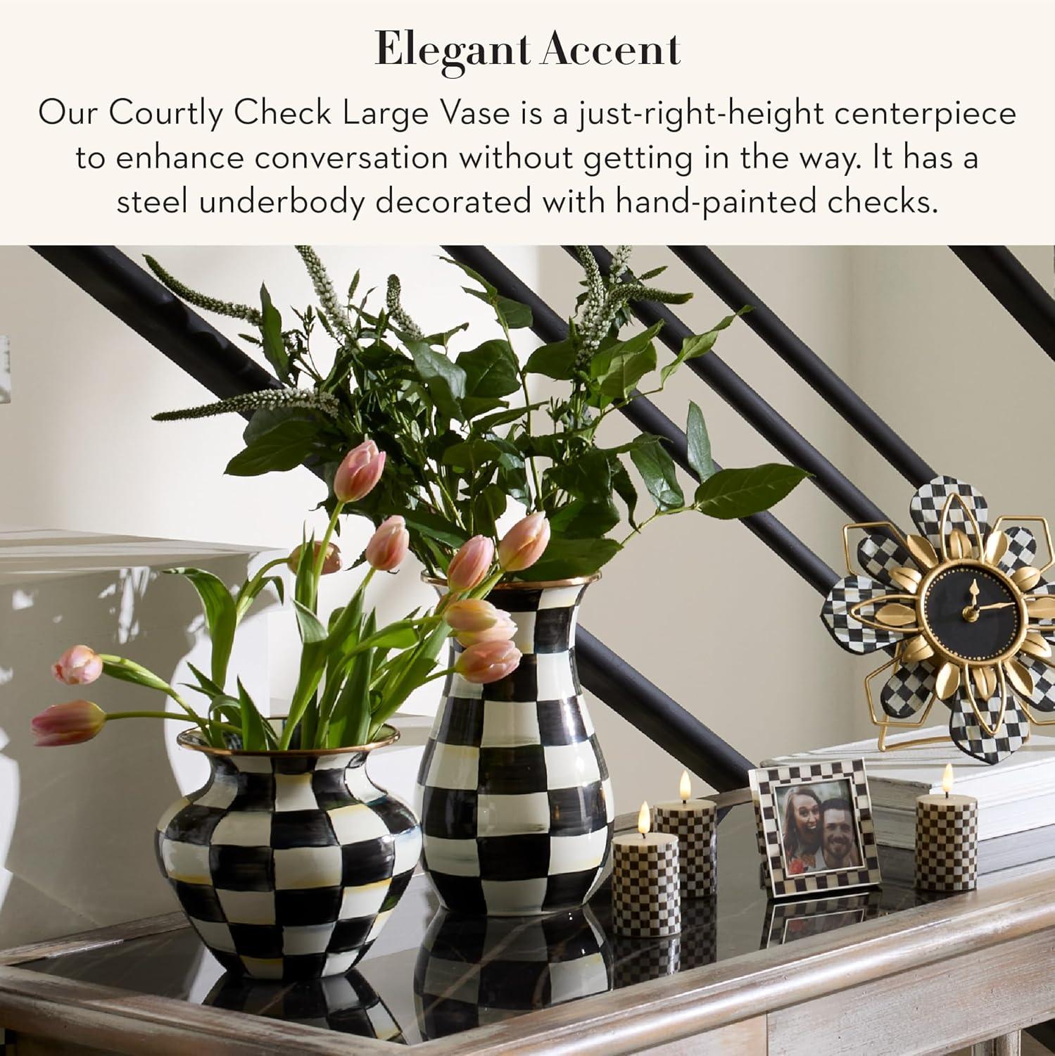 MACKENZIE-CHILDS Enamel Large Vase, Unique Flower-Vase Decor, Brown-and ...