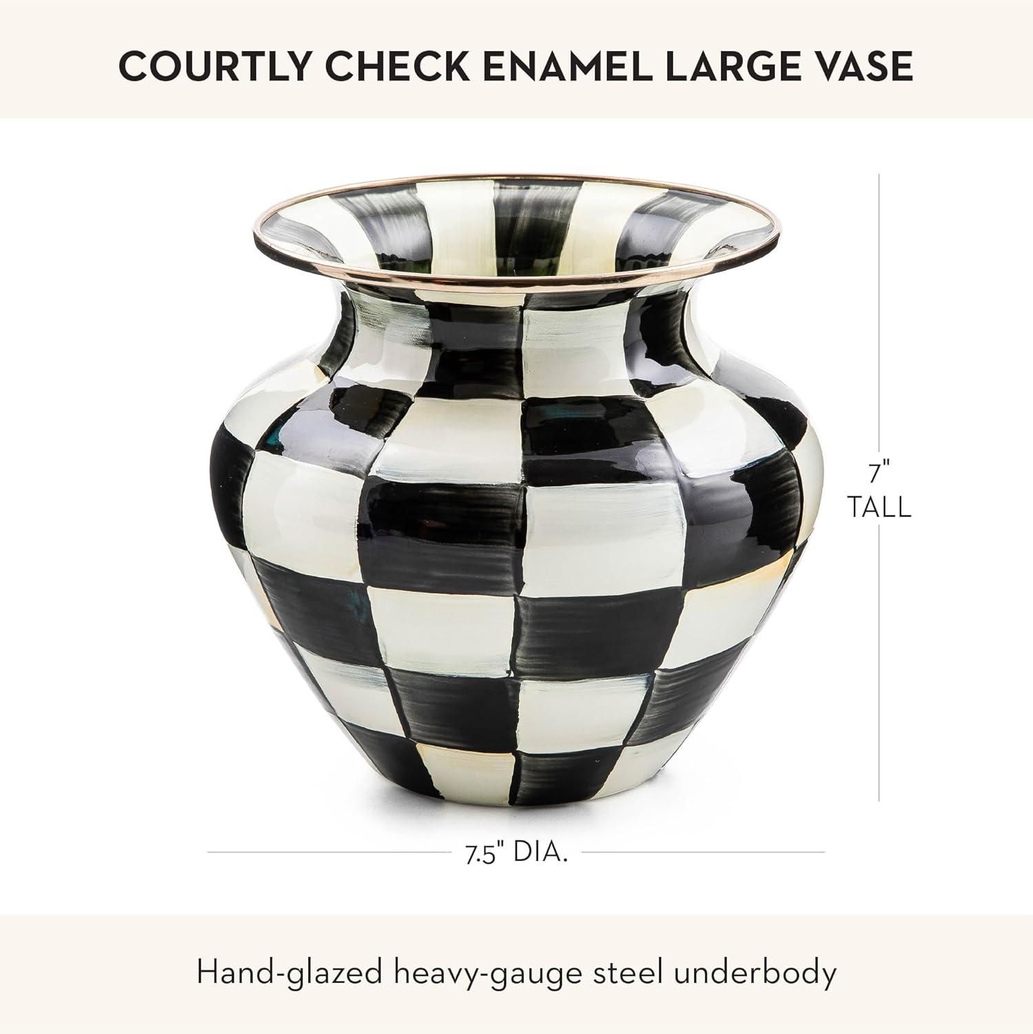 MACKENZIE-CHILDS Enamel Large Vase, Unique Flower-Vase Decor, Brown-and ...