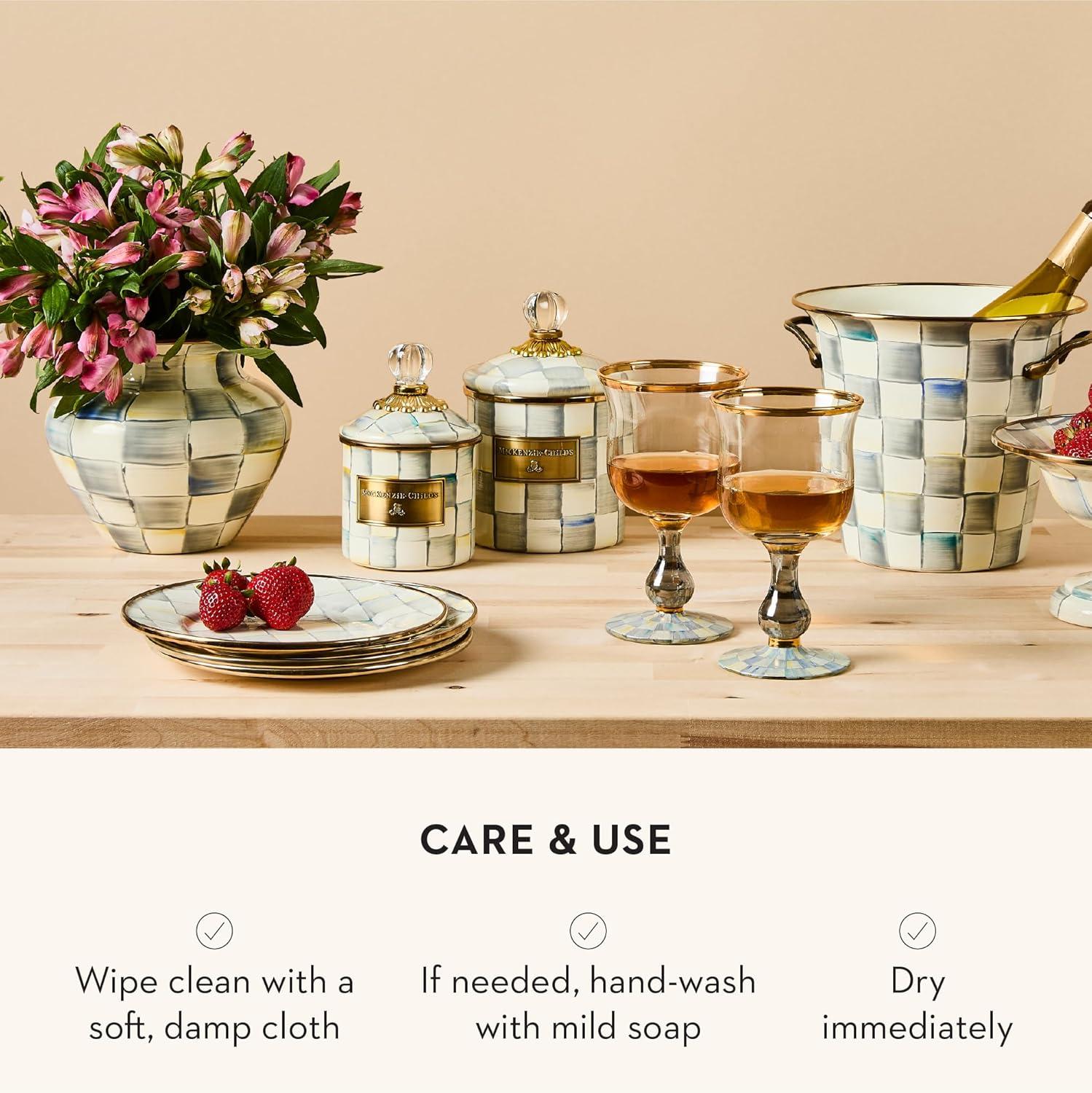 MACKENZIE-CHILDS Enamel Large Vase, Unique Flower-Vase Decor, Brown-and ...