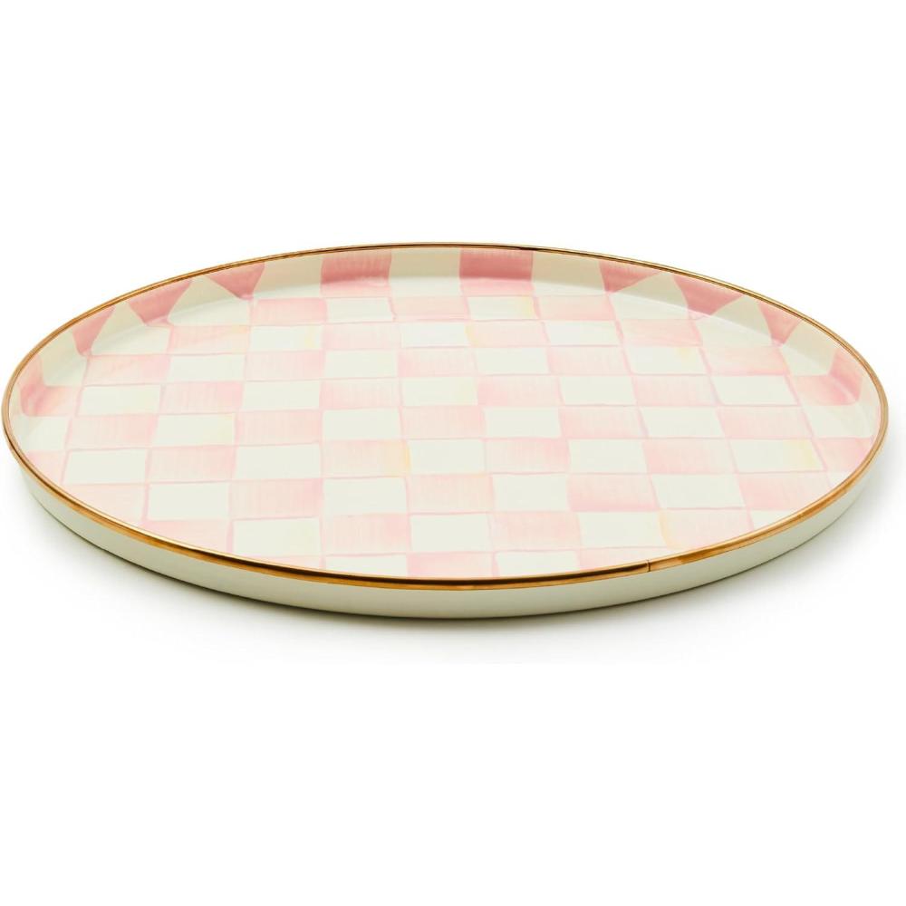 MACKENZIE-CHILDS Enamel Round Tray, Decorative Serving Platter for Food ...